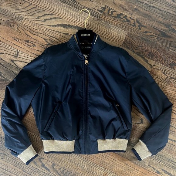Versace | Jackets & Coats | Versace Medusa Embroidery Bomber Jacket ...